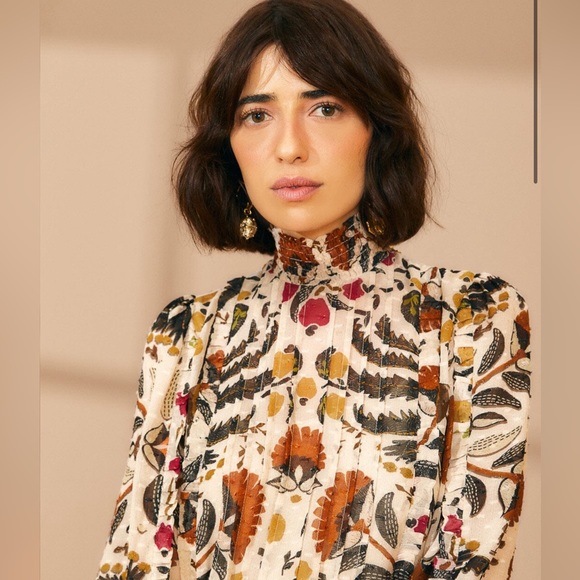 FARM Rio | Dresses | Farm Rio Sand Palms Paradise High Neck Mini Dress ...